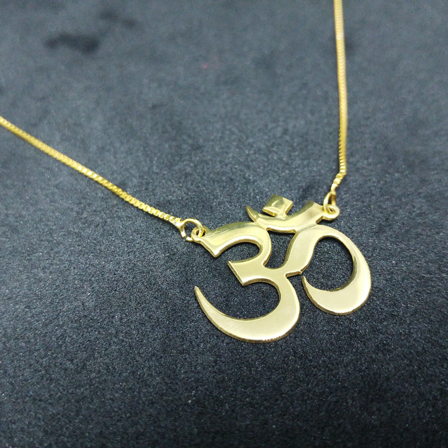 Indian Om Necklace Om Jewelry Necklace Om Pendant Gold - Etsy