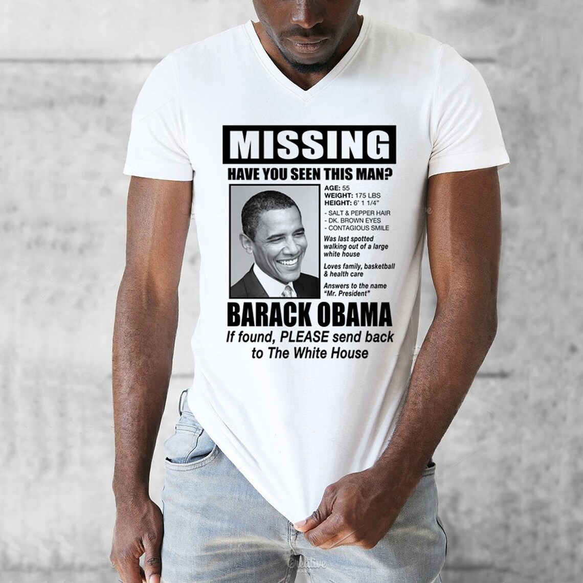 Obama White Short Sleeve Tee - Etsy