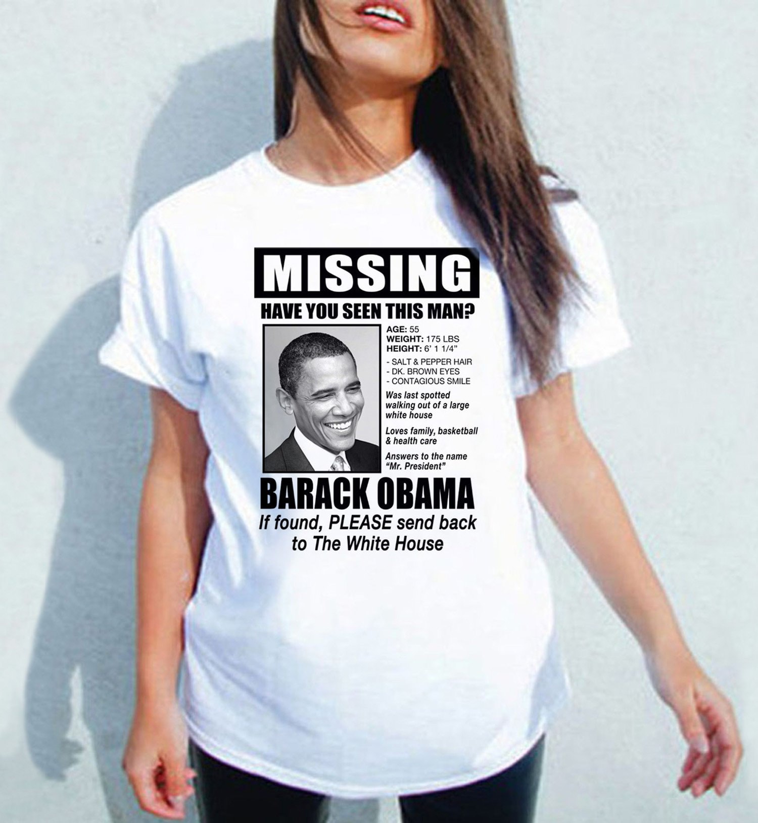 Obama White Short Sleeve Tee - Etsy