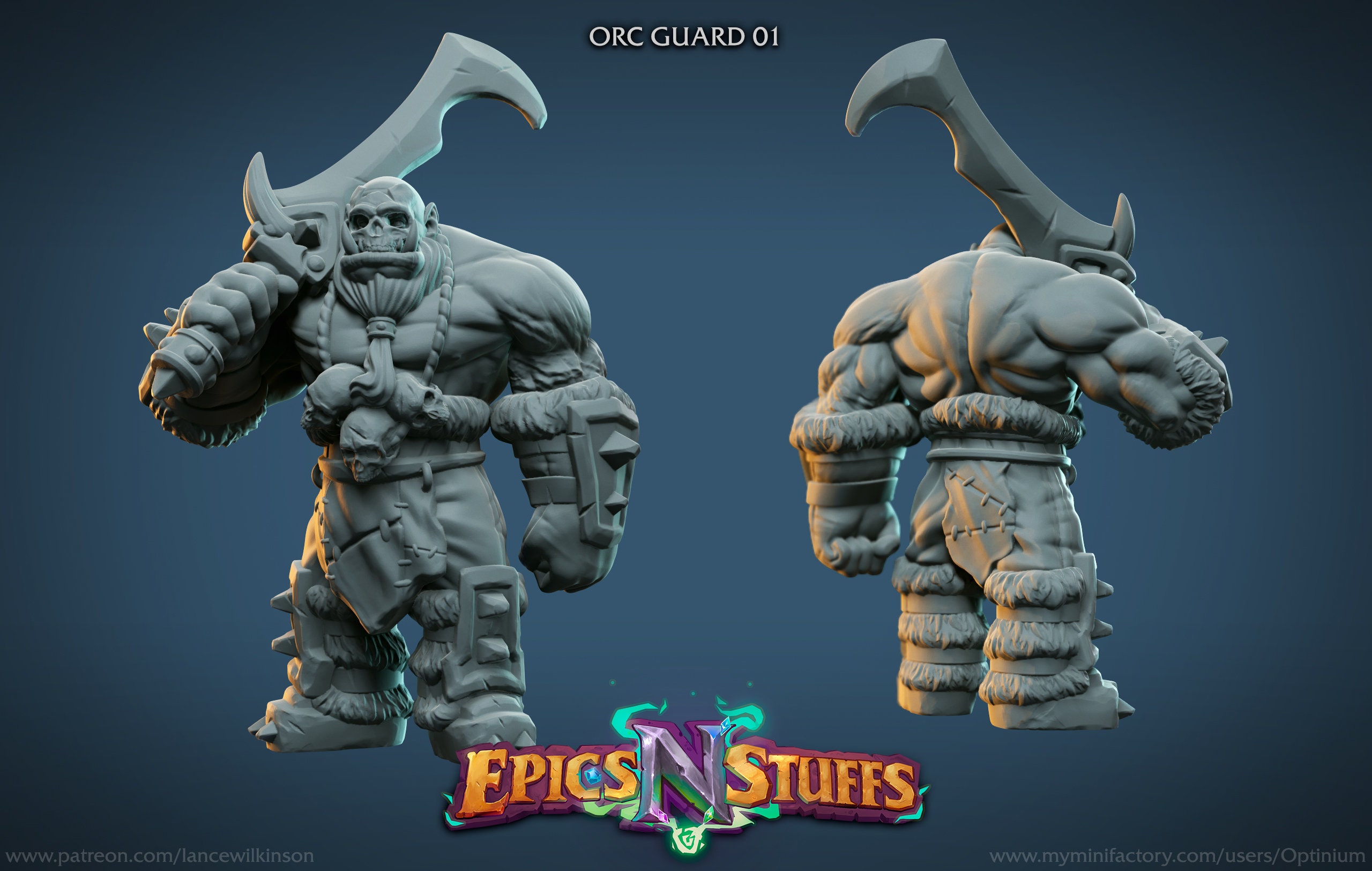 Orc Guard 5 3D Printed Dungeons and Dragons miniature | Etsy