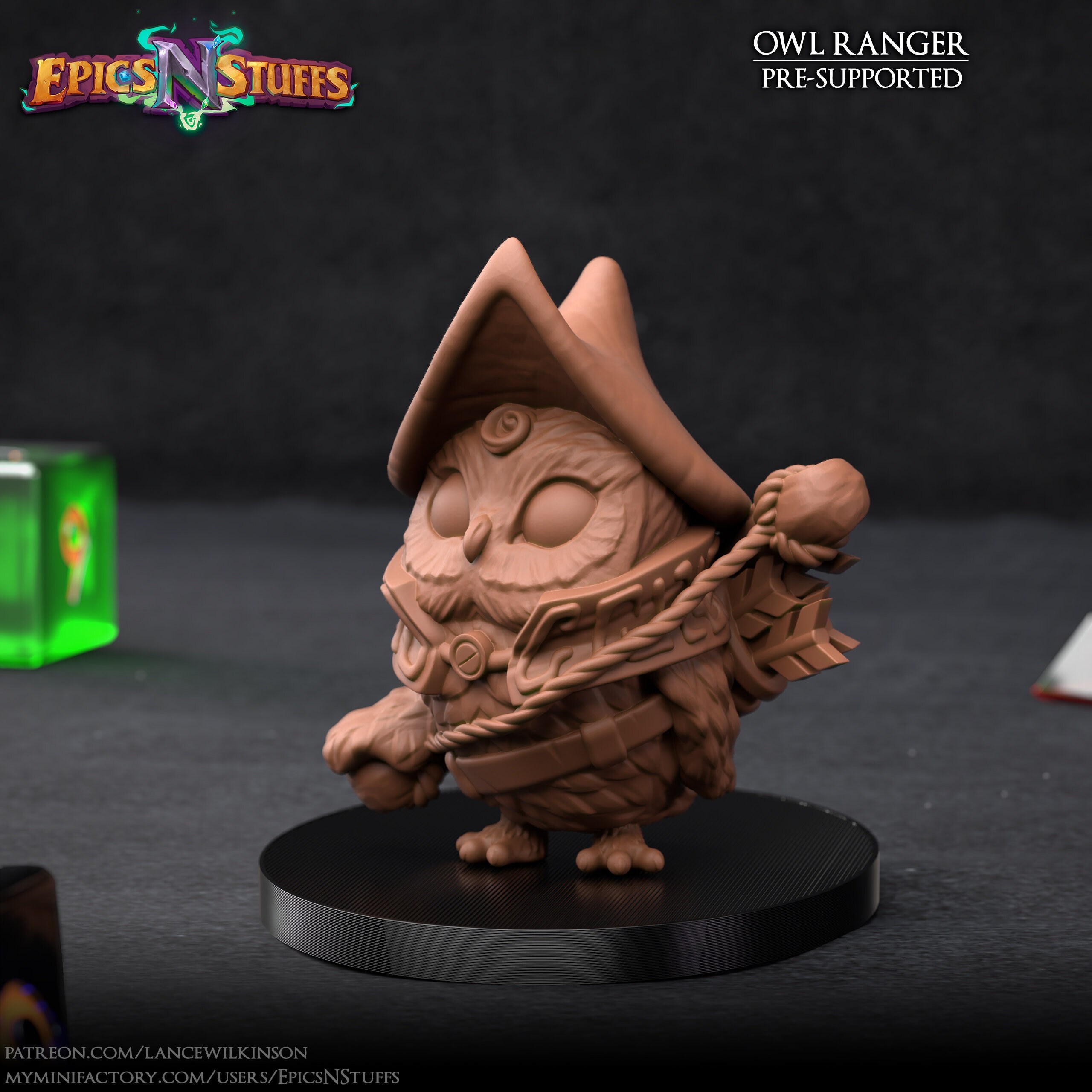 Owlkin Ranger 3D Printed Dungeons and Dragons Miniature - Etsy UK