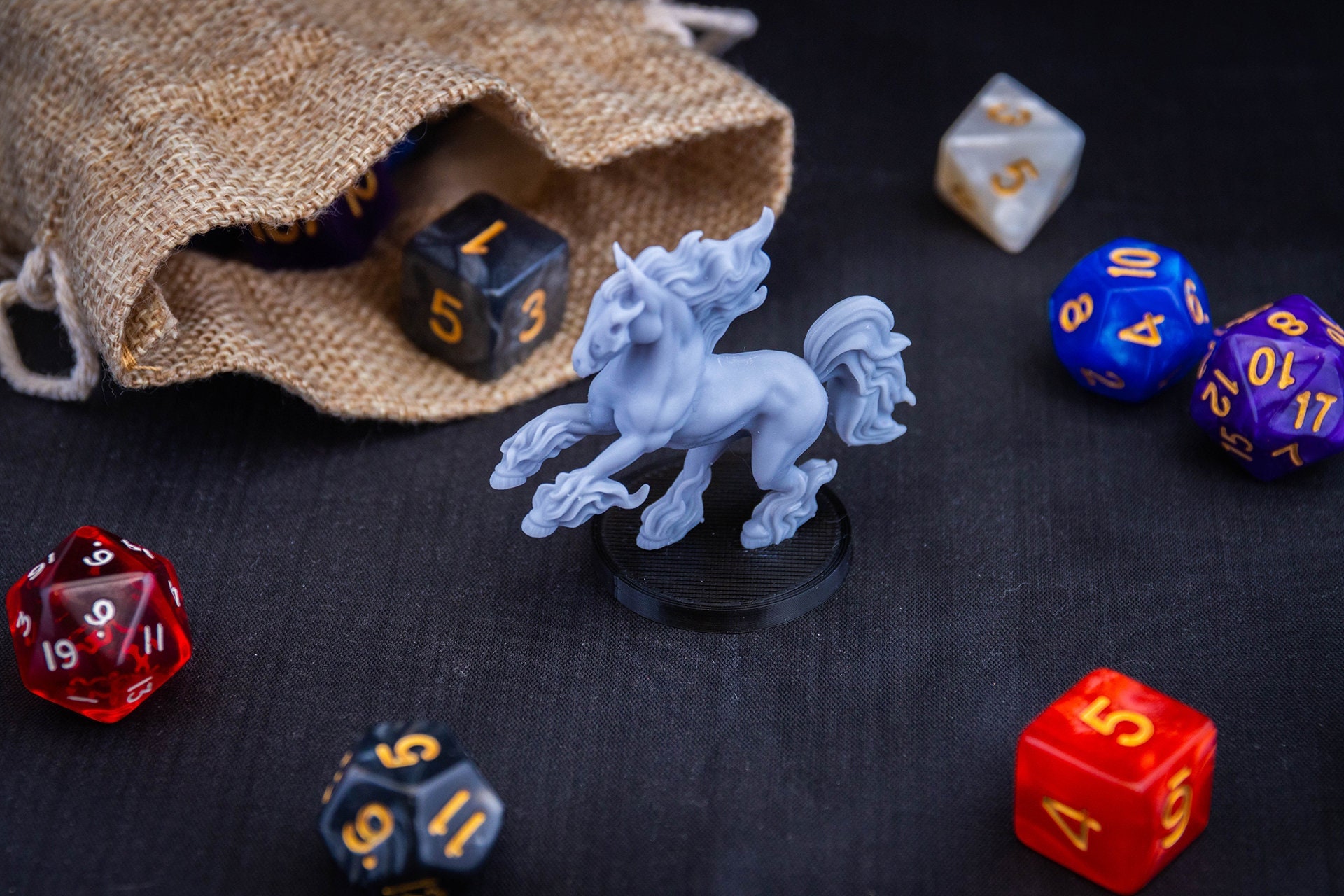 Nightmare Steed 3D Printed Dungeons and Dragons Miniature - Etsy