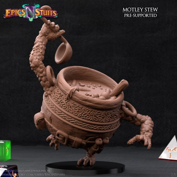 Motley Stew 1A 3D Printed Dungeons and Dragons Miniature - Etsy UK