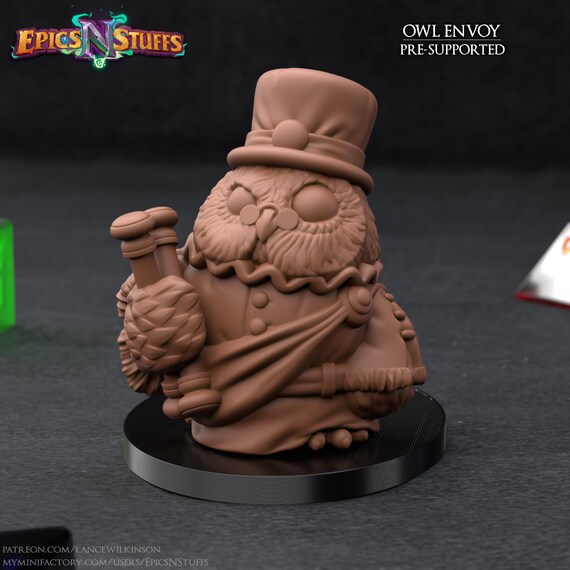Owlkin Envoy 3D Printed Dungeons and Dragons Miniature - Etsy