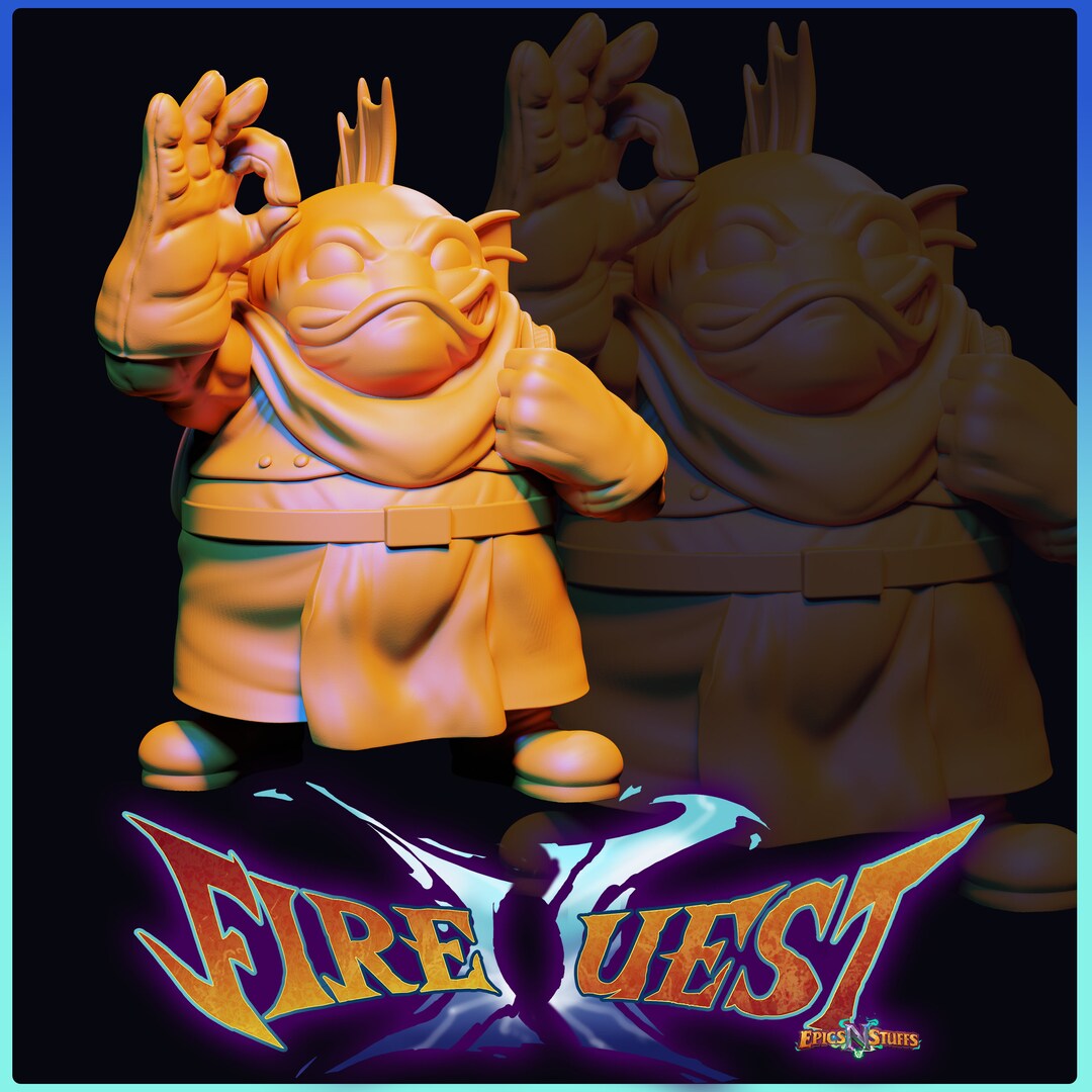 Travelling Fishman, Breath of Fire III, 3D Printed, Dungeons and ...