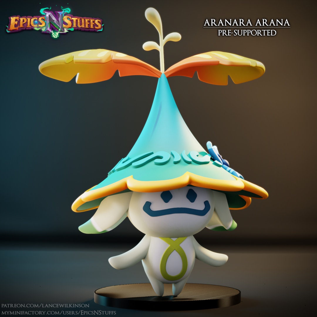 Aranara Arana Miniature, 3D Printed, Dungeons and Dragons Miniature ...