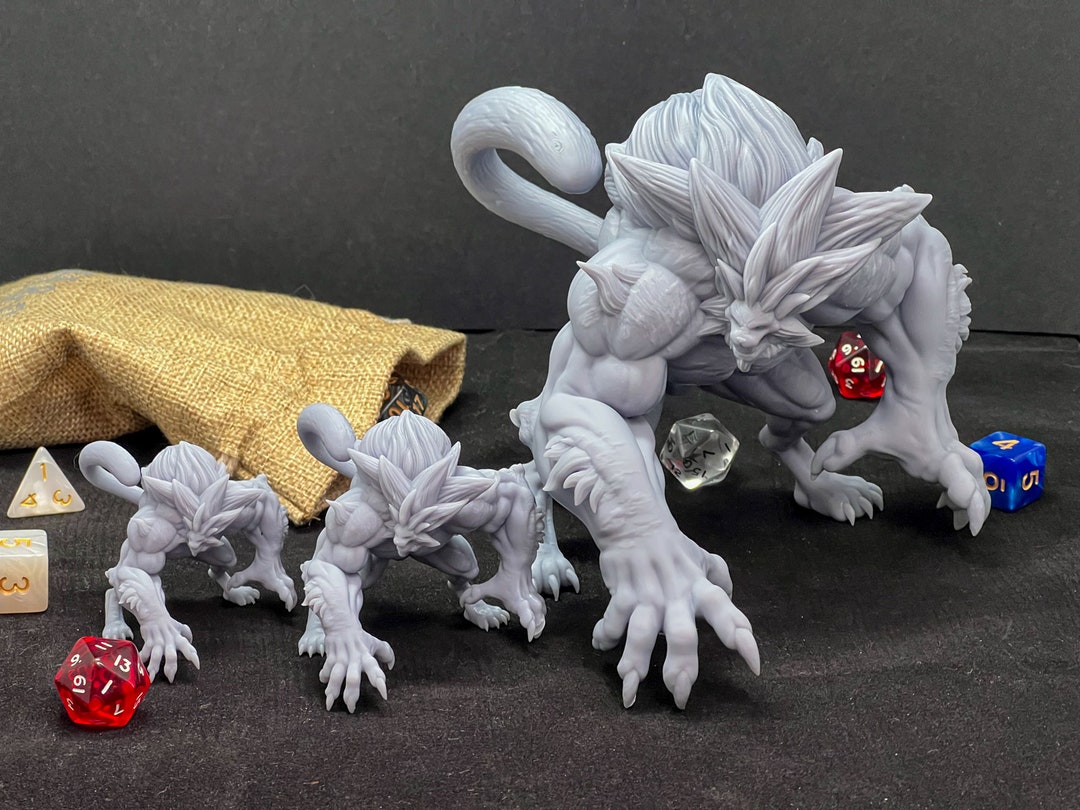 Rei Weretiger, Breath of Fire III, 3D Printed, Dungeons and Dragons ...