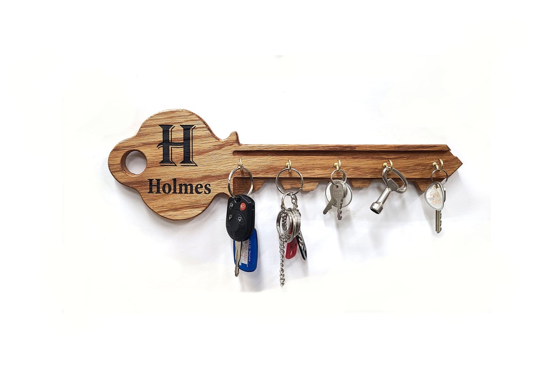 Personalized Wood Key Holder for Wall, Wedding, Housewarming, Home ...