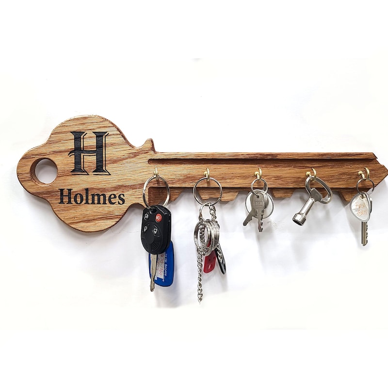 Wooden Key Wall Holder - Etsy