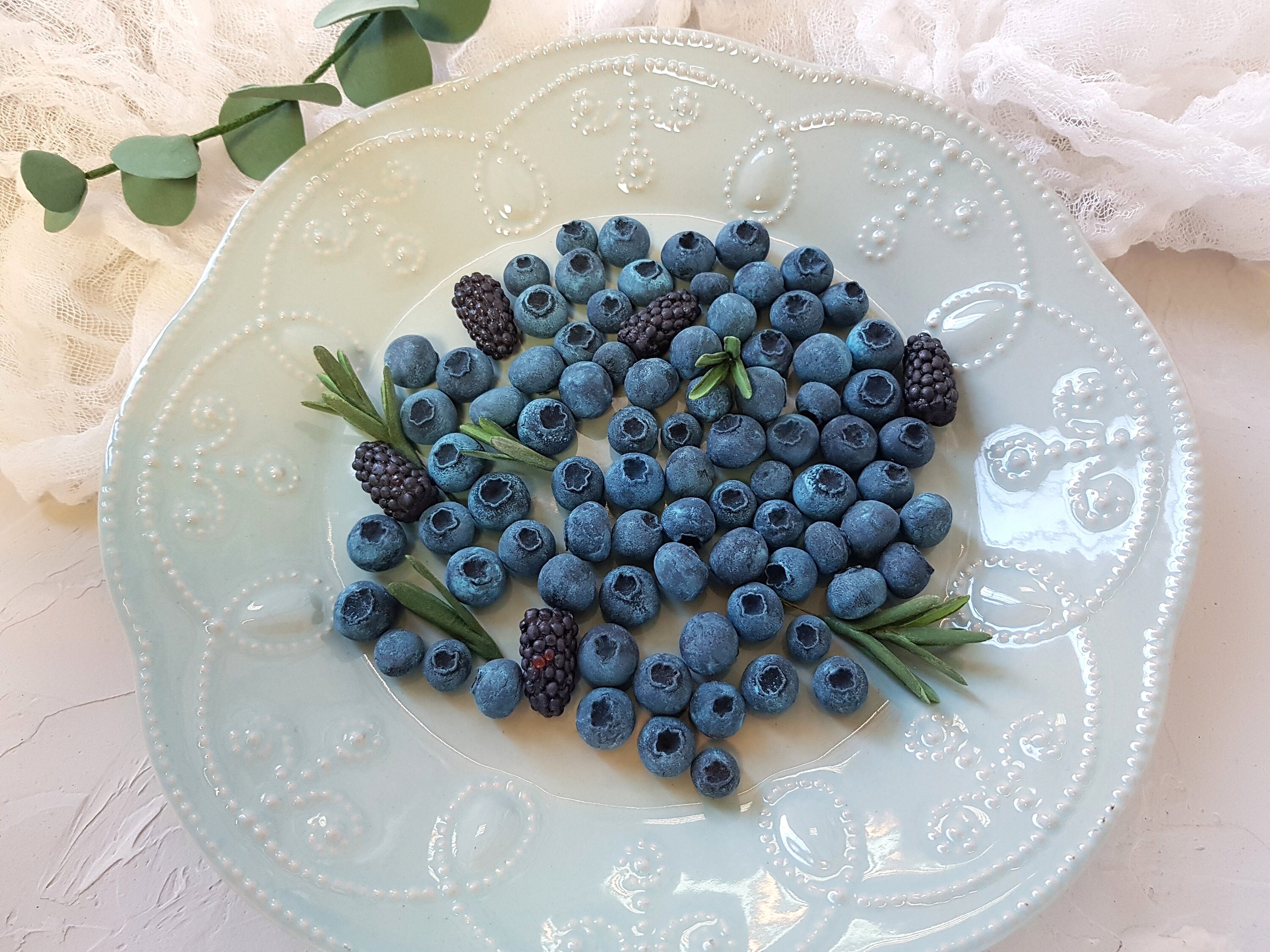 Berries Polymer Clay, Berries Blueberry Hand Made, Blueberry Fake Food ...