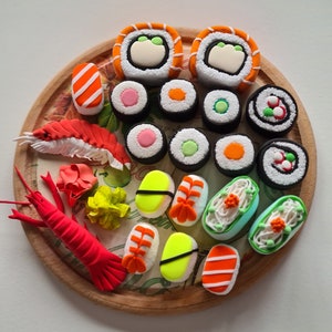 Fake Sushi Set, Sushi Decor, Fake Seafood, Photo Props, Japanese Fake ...