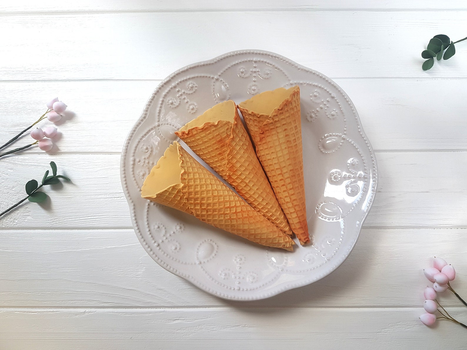 Fake Waffle Cone With a Rounded Edge, Fake Ice Cream Cone, Waffle Cone ...