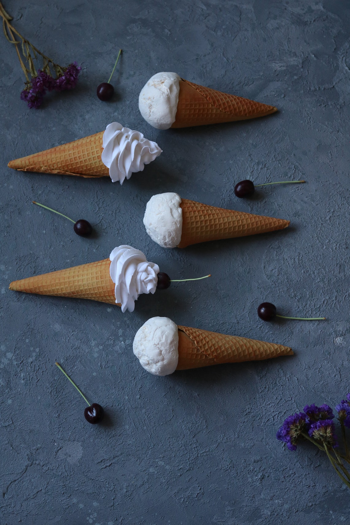 Fake Ice Cream Cone Ice Cream Fake Ice Cream Cherry Faux Food - Etsy