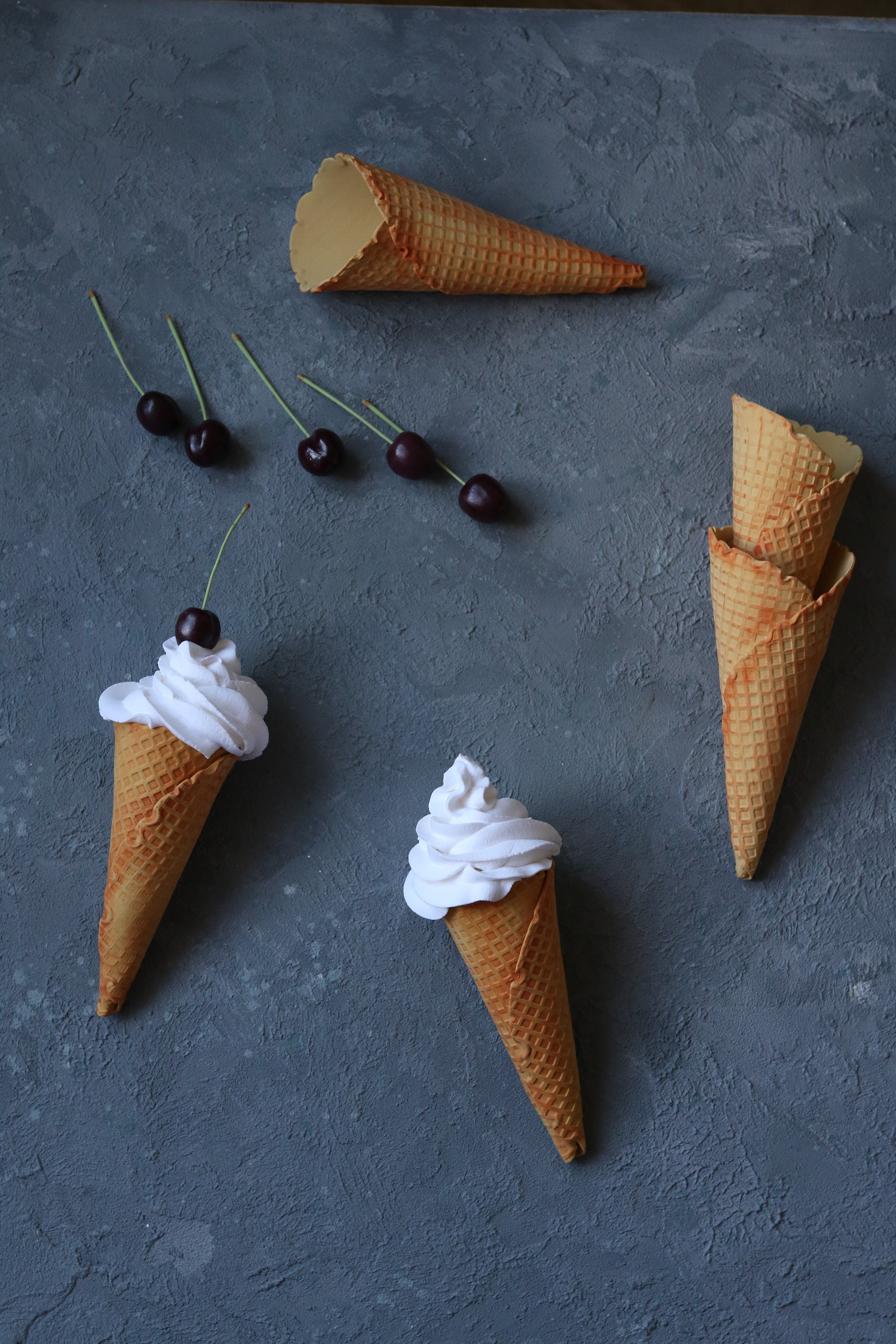 Fake Ice Cream Cone Ice Cream Fake Ice Cream Cherry Faux Food - Etsy