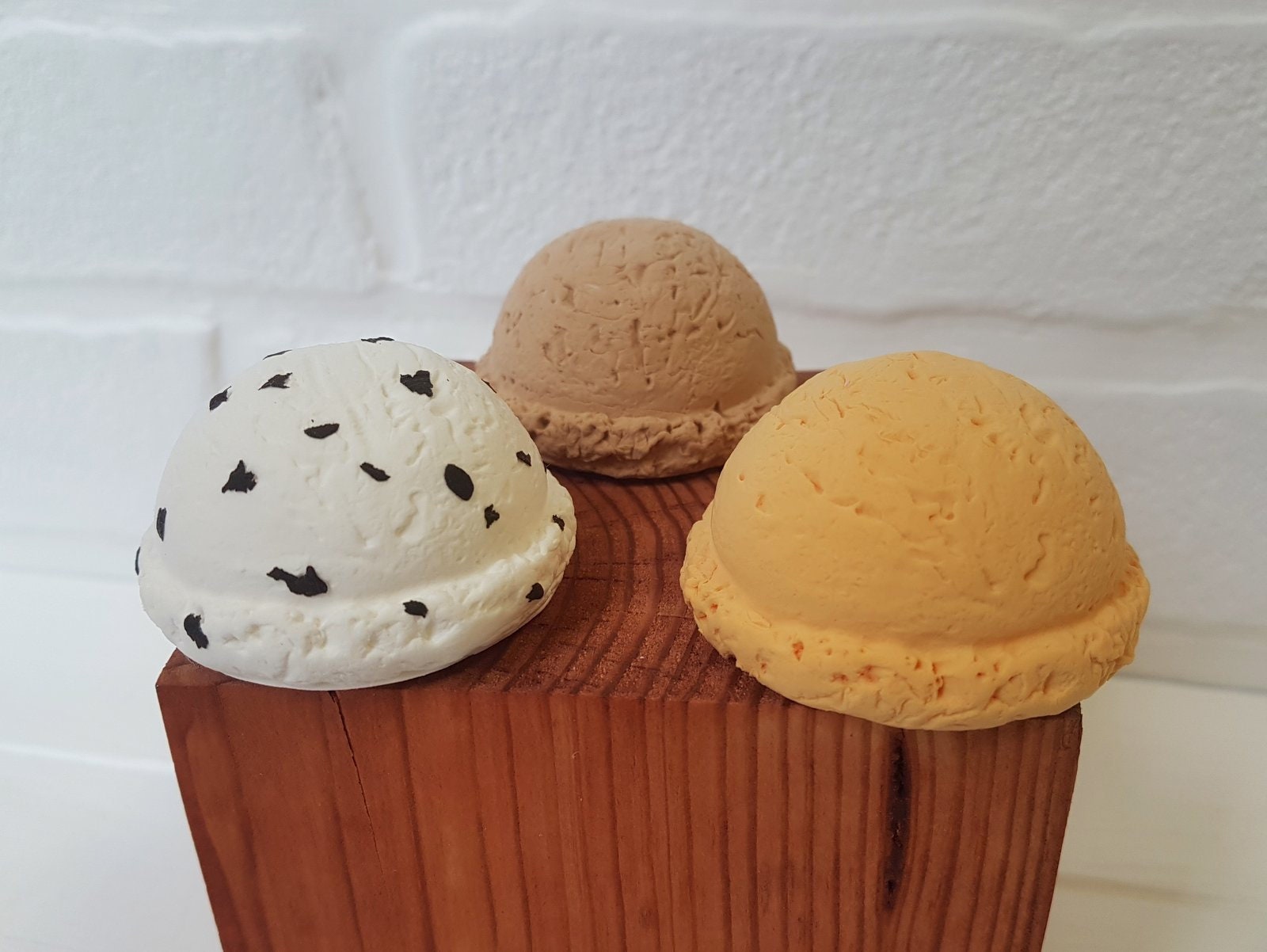 Fake Ice Cream Faux Ice Cream Scoops Vanilla Ice Cream Faux | Etsy
