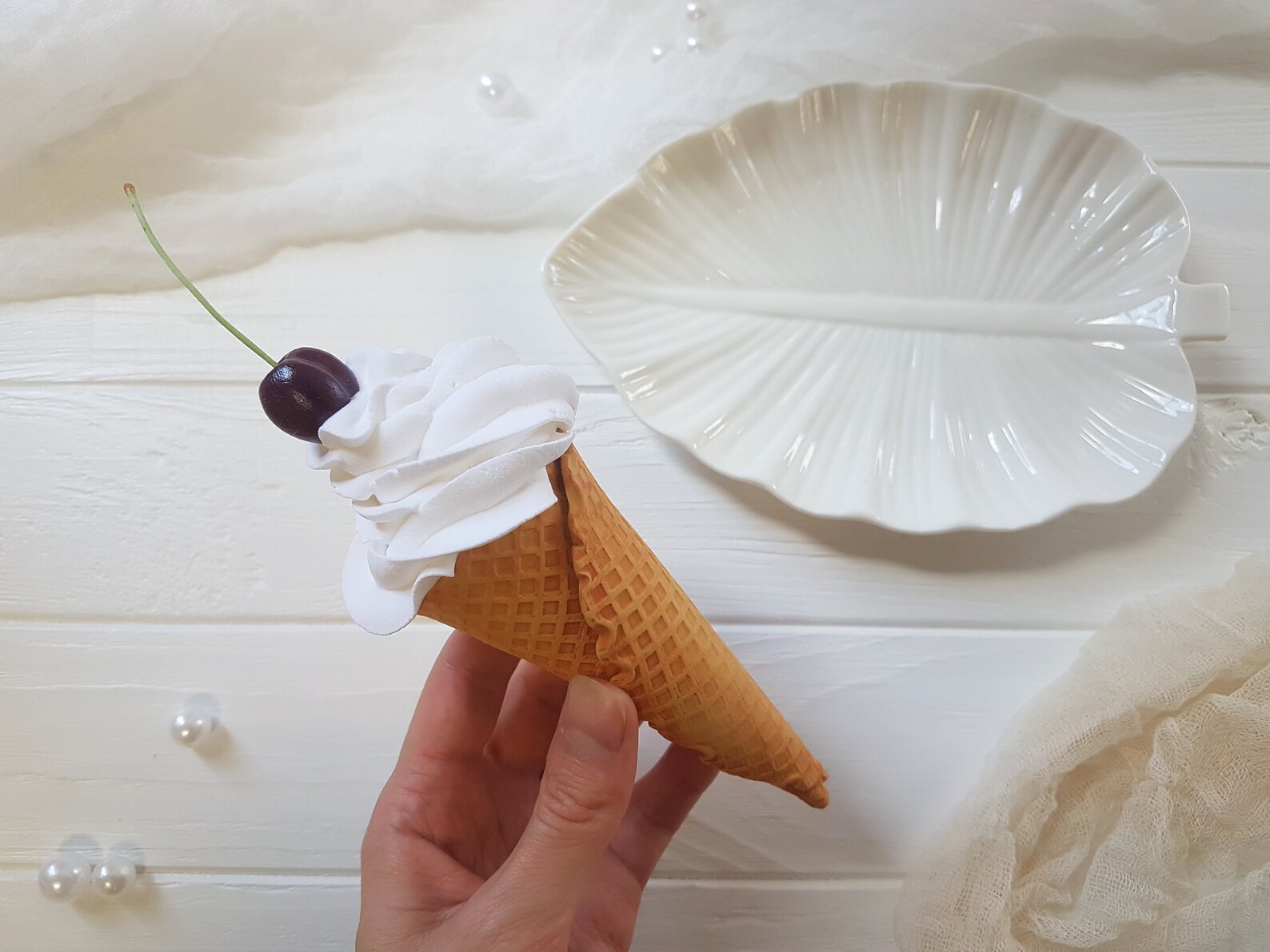 Fake Ice Cream Cone Ice Cream Fake Ice Cream Cherry Faux Food - Etsy Israel