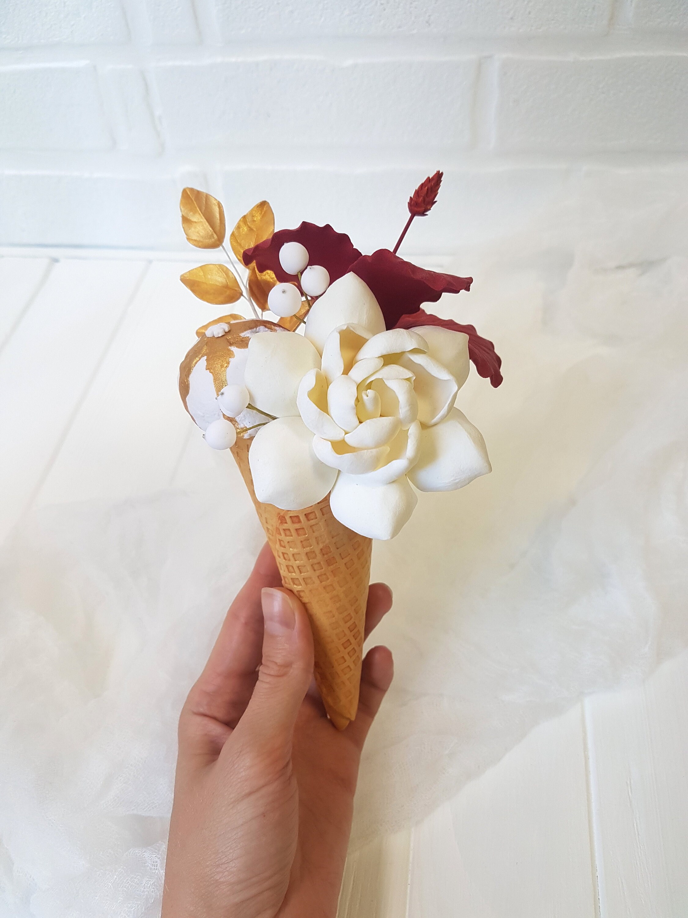 Fake Waffle Cone With a Rounded Edge Fake Ice Cream Cone - Etsy