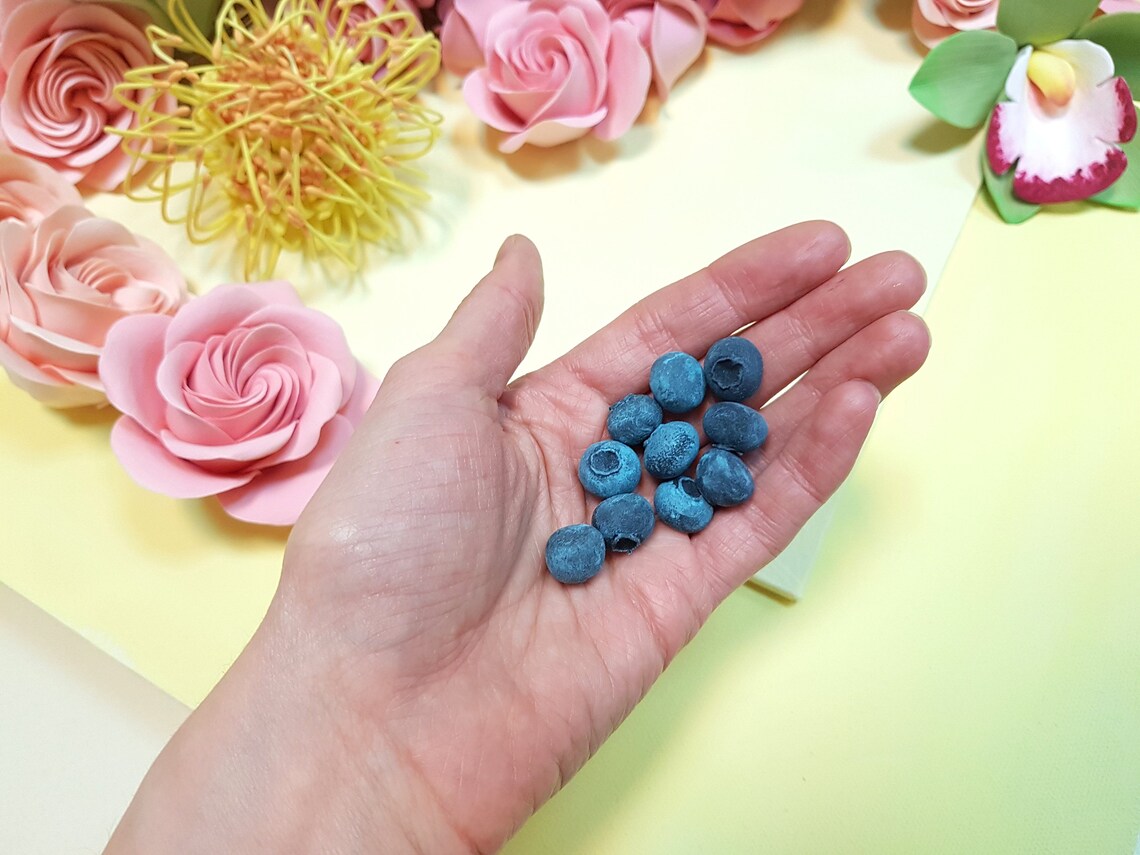 Berries Polymer Clay Berries Blueberry Hand Made Blueberry - Etsy