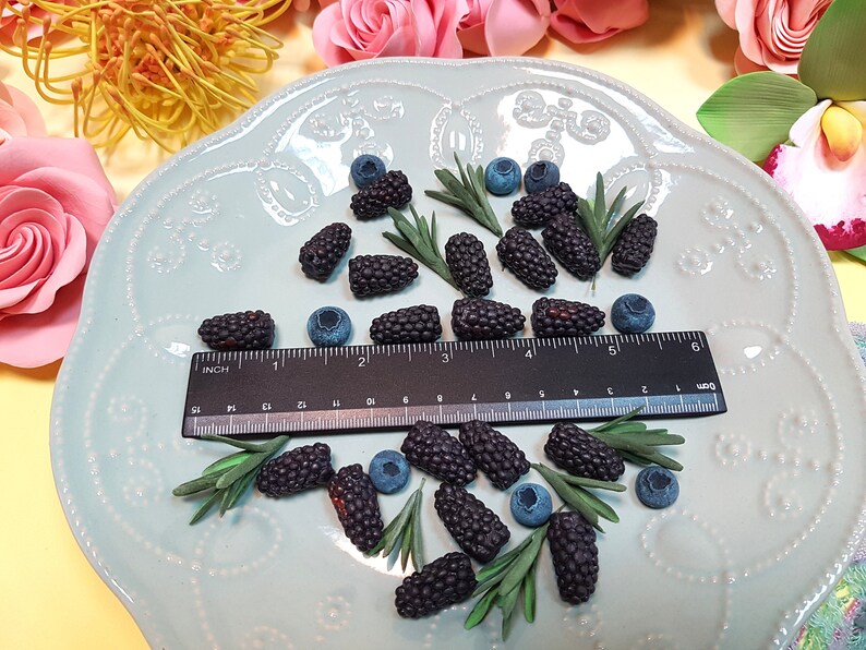 Berries Polymer Clay Berries Blueberry Hand Made Blueberry - Etsy