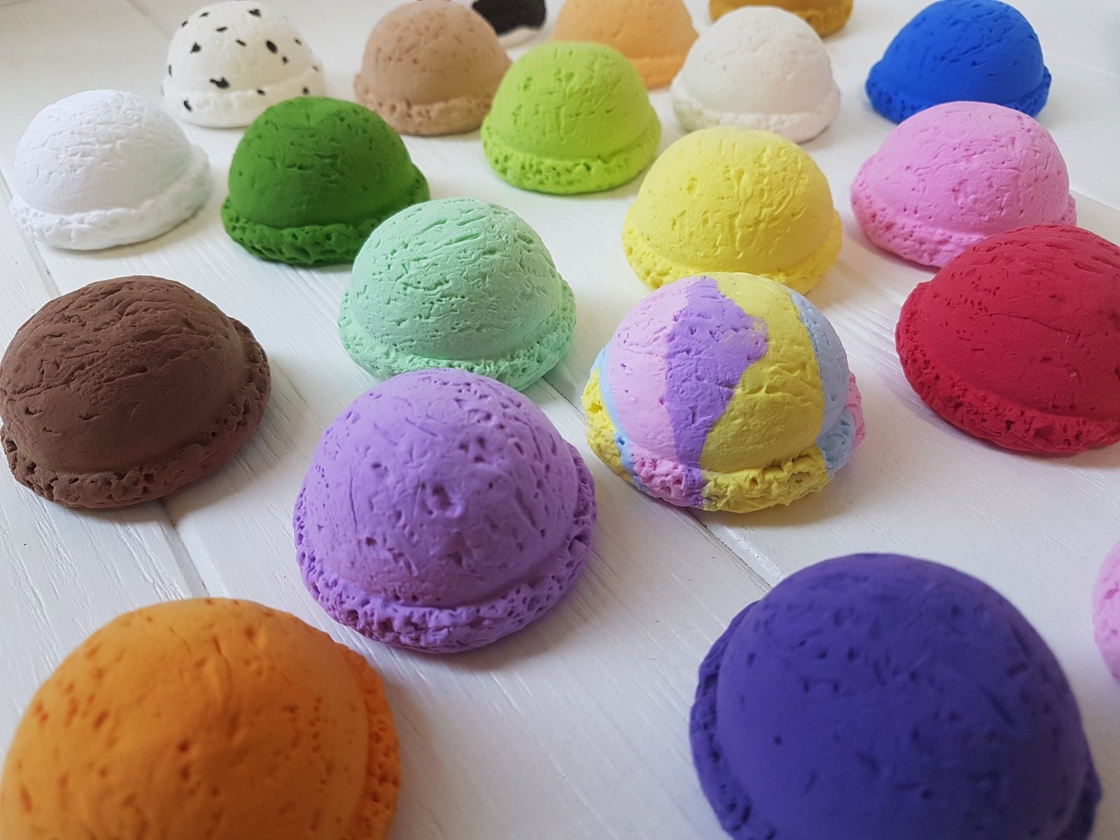 Fake Ice Cream Faux Ice Cream Scoops Vanilla Ice Cream Faux - Etsy