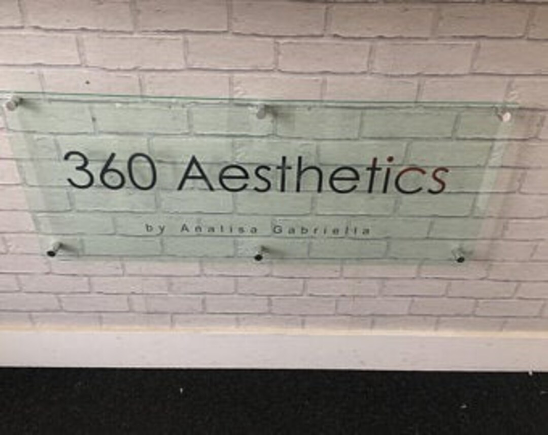 Modern Large Glass Acrylic Office Reception Sign Modern Stand off ...