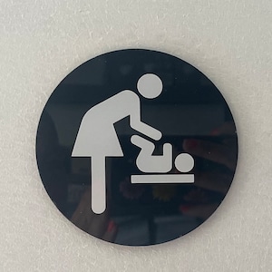 Accessible Toilet and Baby Change - Adhesive Sign Notice - Etsy