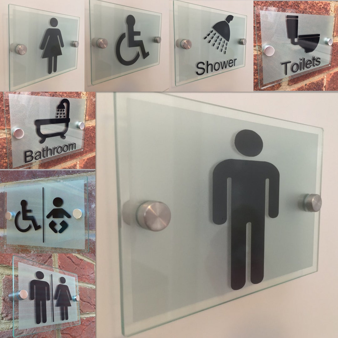 Modern Toilet Sign Plaque Unisex/male/female/disbaled/shower Room/baby ...