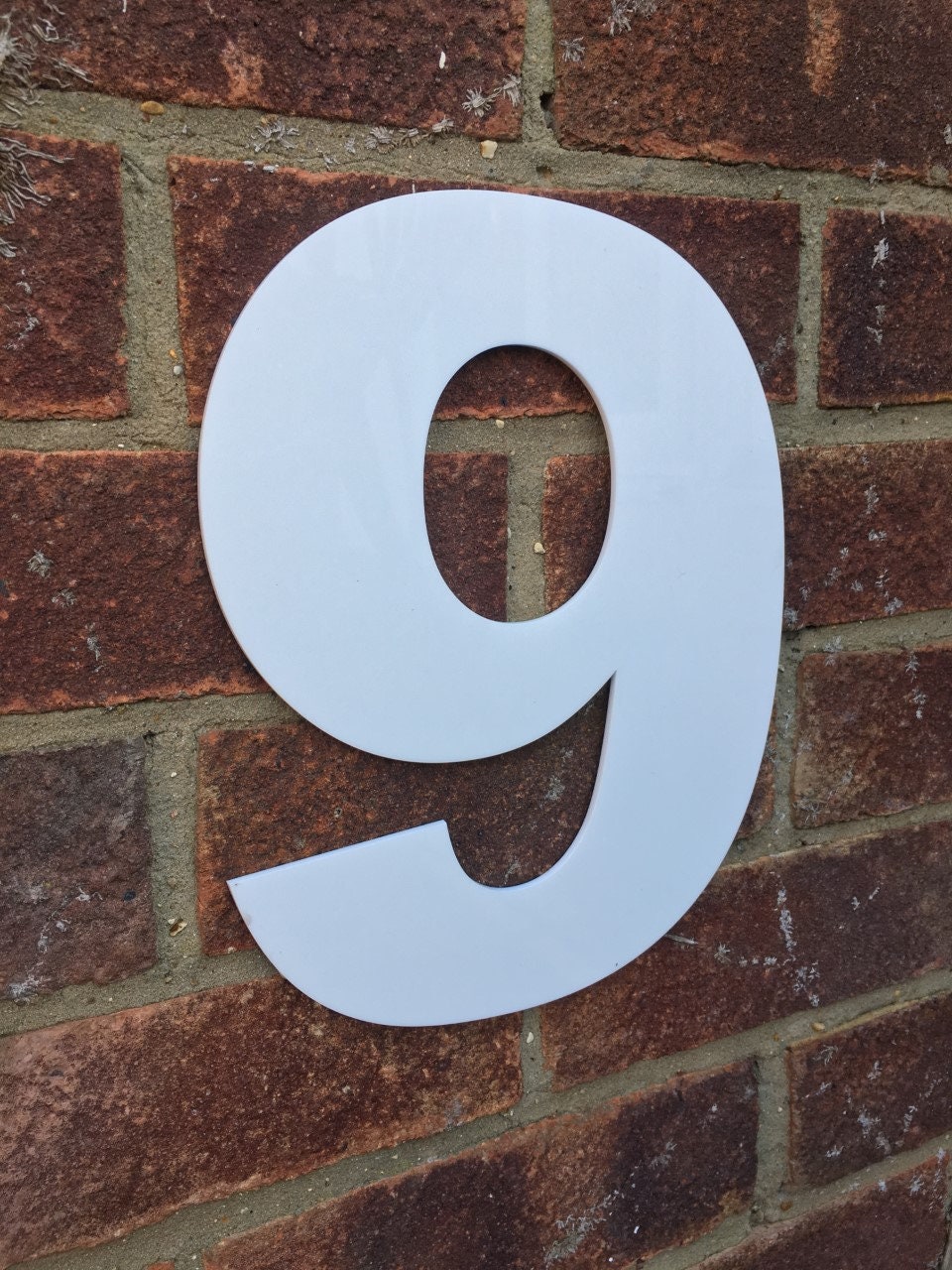 Large Modern House Numbers Black, White Aluminium Effect Large House ...