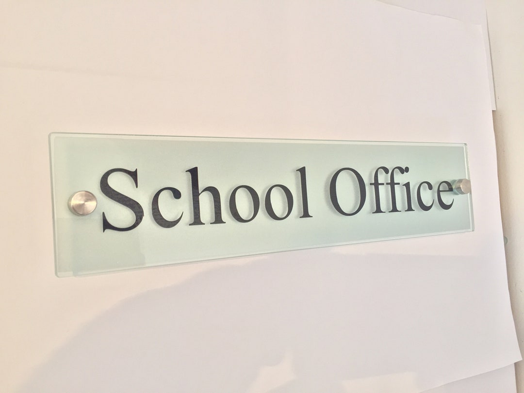 Personalised Glass Acrylic Stand off Plaque Door Gate Office Wall Name ...