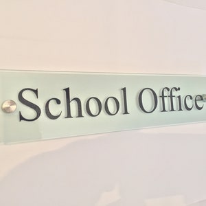 Personalised Glass Acrylic Stand off Plaque Door Gate Office Wall Name ...