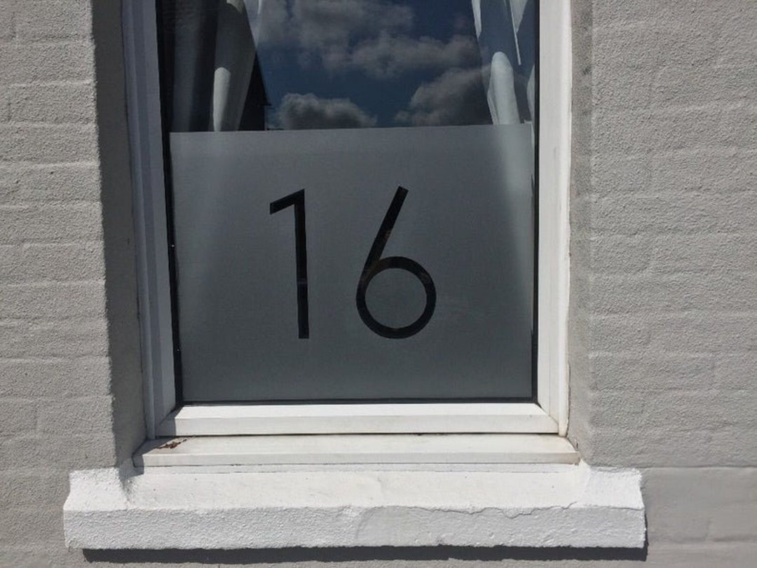 Window Etching Personalised Door Number Frosting Modern - Etsy