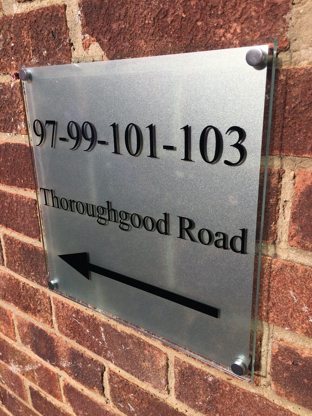 Modern Glass Acrylic Custom Building Directional Wall Sign - Etsy