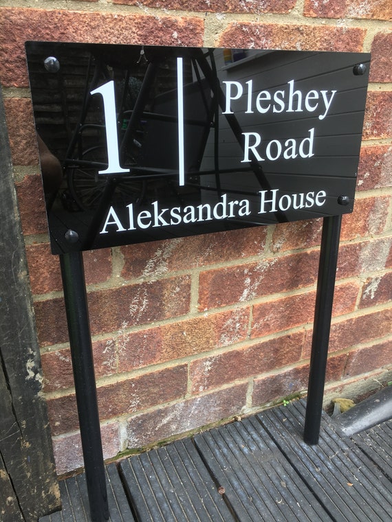 Freestanding Modern House Sign Door Number Address Plaque - Etsy