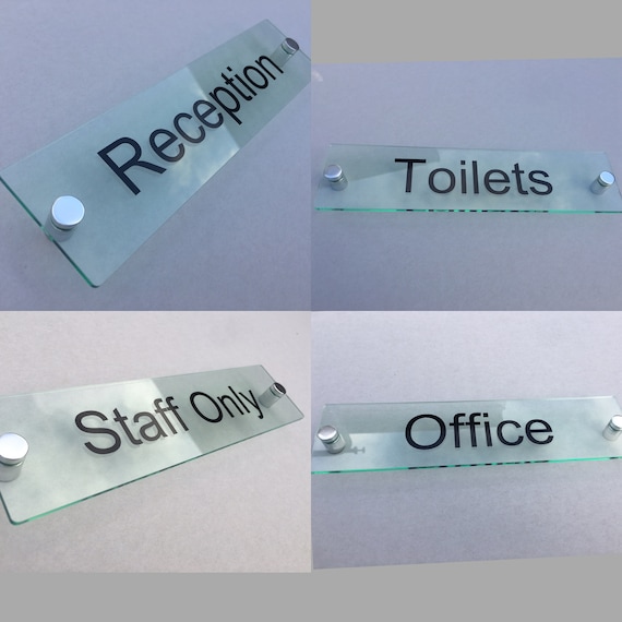 Office Glass Acrylic Stand off Door Signs Custom Commercial - Etsy