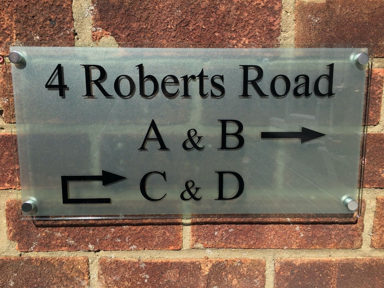 Modern Glass Acrylic Custom Building Directional Wall Sign ...