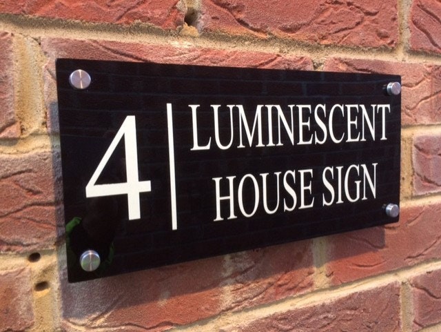 Luminous Modern Stand off Custom Wall Plaque Personalised Door - Etsy