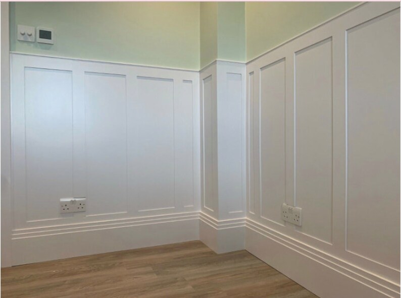 Pack of 1-25 X MDF Wall Panelling Strips, Multiple Sizes, Shaker Style ...