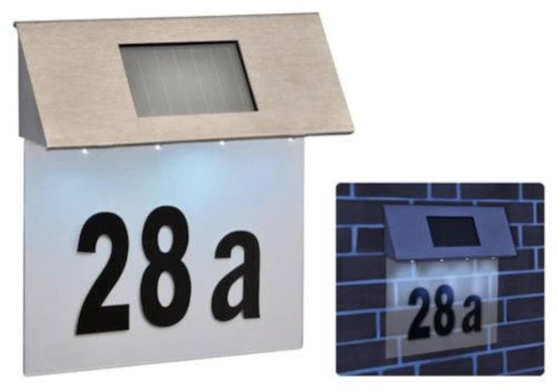 Modern Solar Powered Door Number Sign Led Solar Light up Number Sign - Etsy