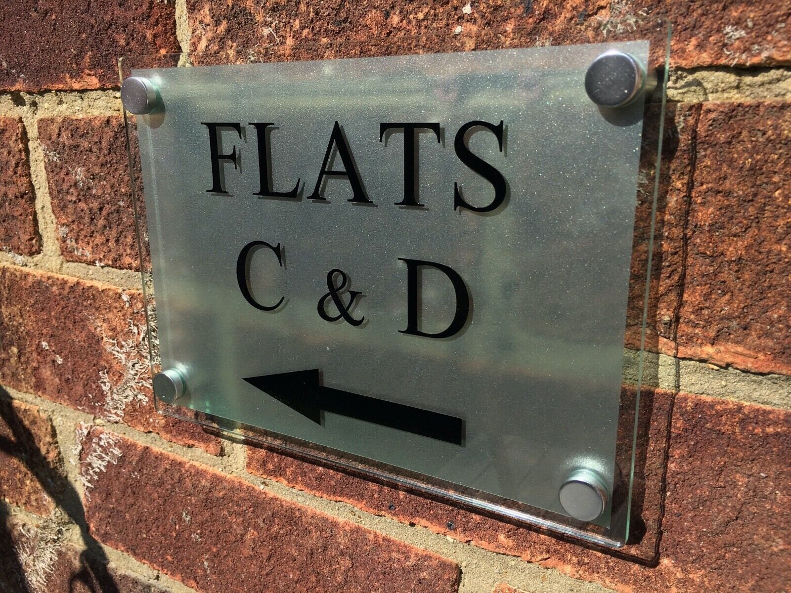 Modern Glass Acrylic Custom Building Directional Wall Sign - Etsy