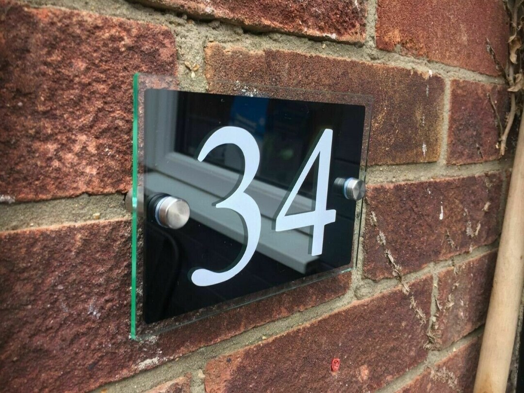 Luminous Glow in the Dark Door Number Wall Plaque, Glow in the Dark ...