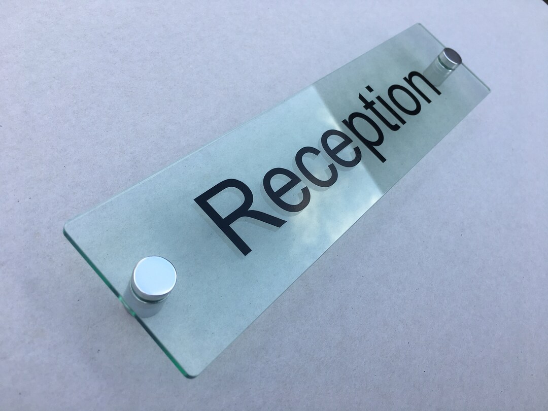 Quality Custom Clear Glass Effect Acrylic Office Door Sign, Office Wall ...