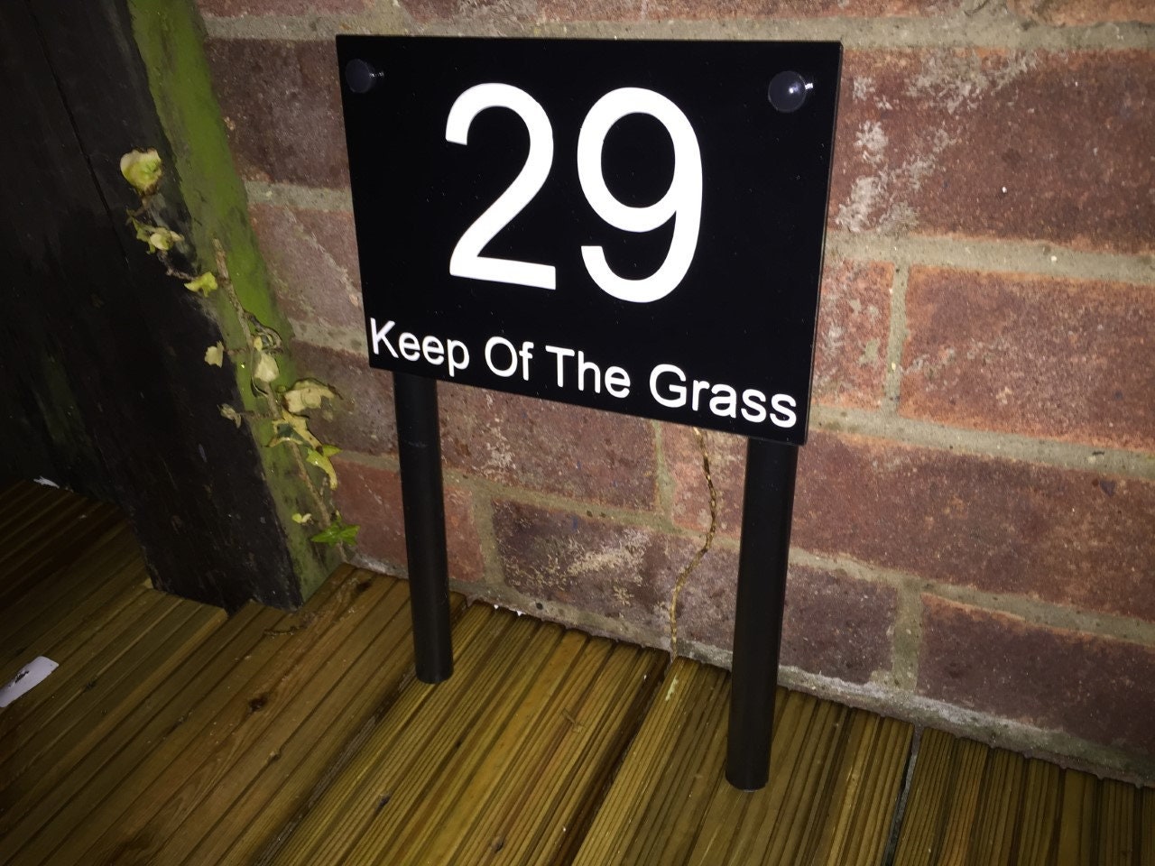 Freestanding Modern House Sign Door Number Address Plaque - Etsy