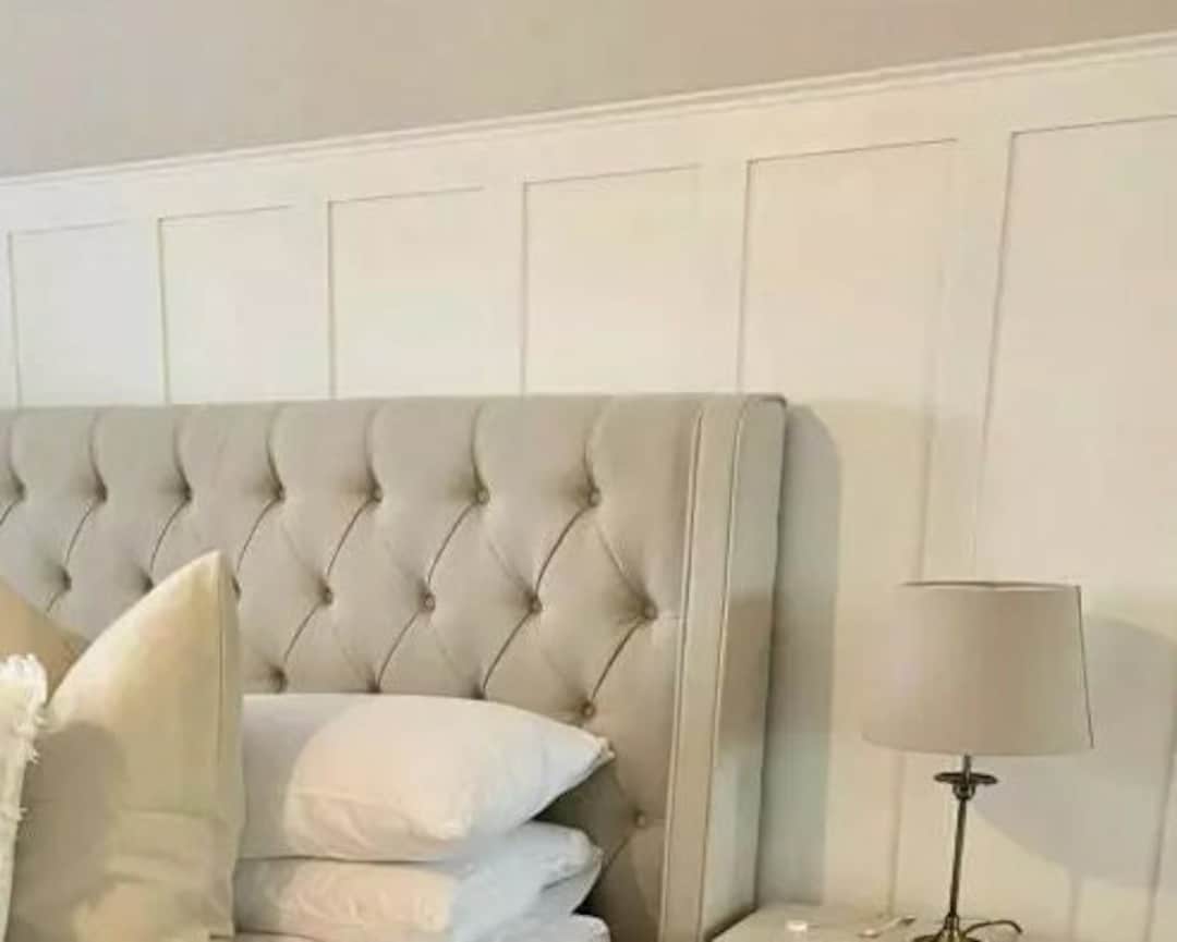 Bedroom Wall Panelling Mdf Panelling Kit for Wall Behind - Etsy