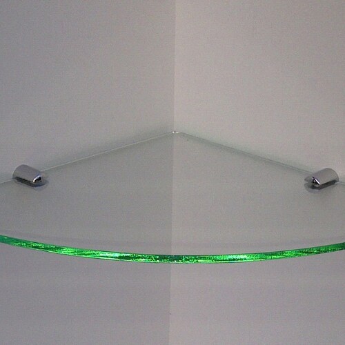 Glass Acrylic Corner Shelf With Chrome Fittings Modern Shelves - Etsy