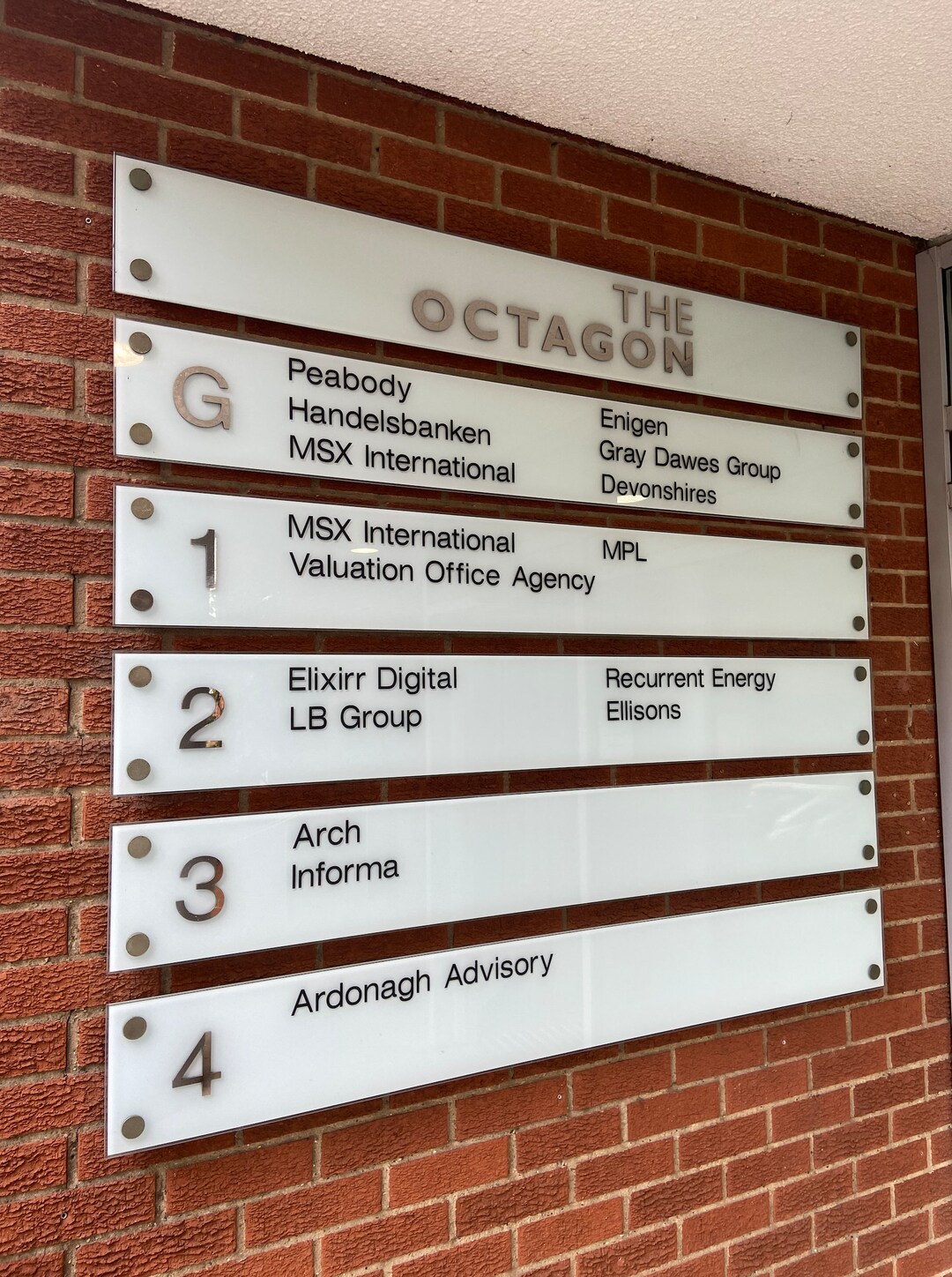 Directory Sign for Floor Levels, Fully Customized, Wall Sign, Custom ...