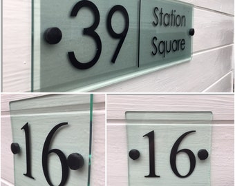 Frosted Glass House Plaques - Etsy Australia