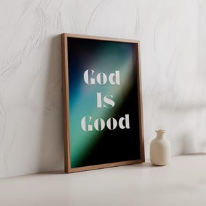 God is Good Wall Art Christian Wall Decor Christian Wall Art Framed Art ...