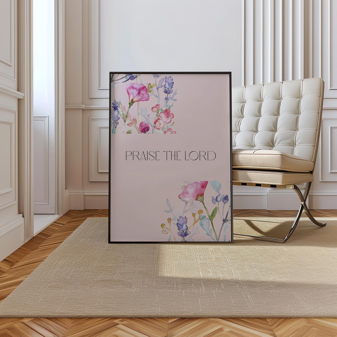 Praise the Lord Christian Wall Art Christian Digital Art Biblical Wall ...