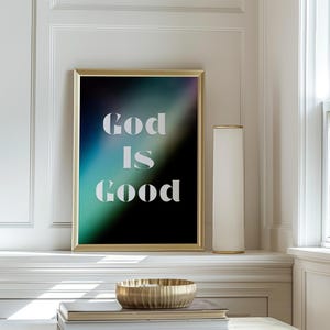 God is Good Wall Art Christian Wall Decor Christian Wall Art Framed Art ...