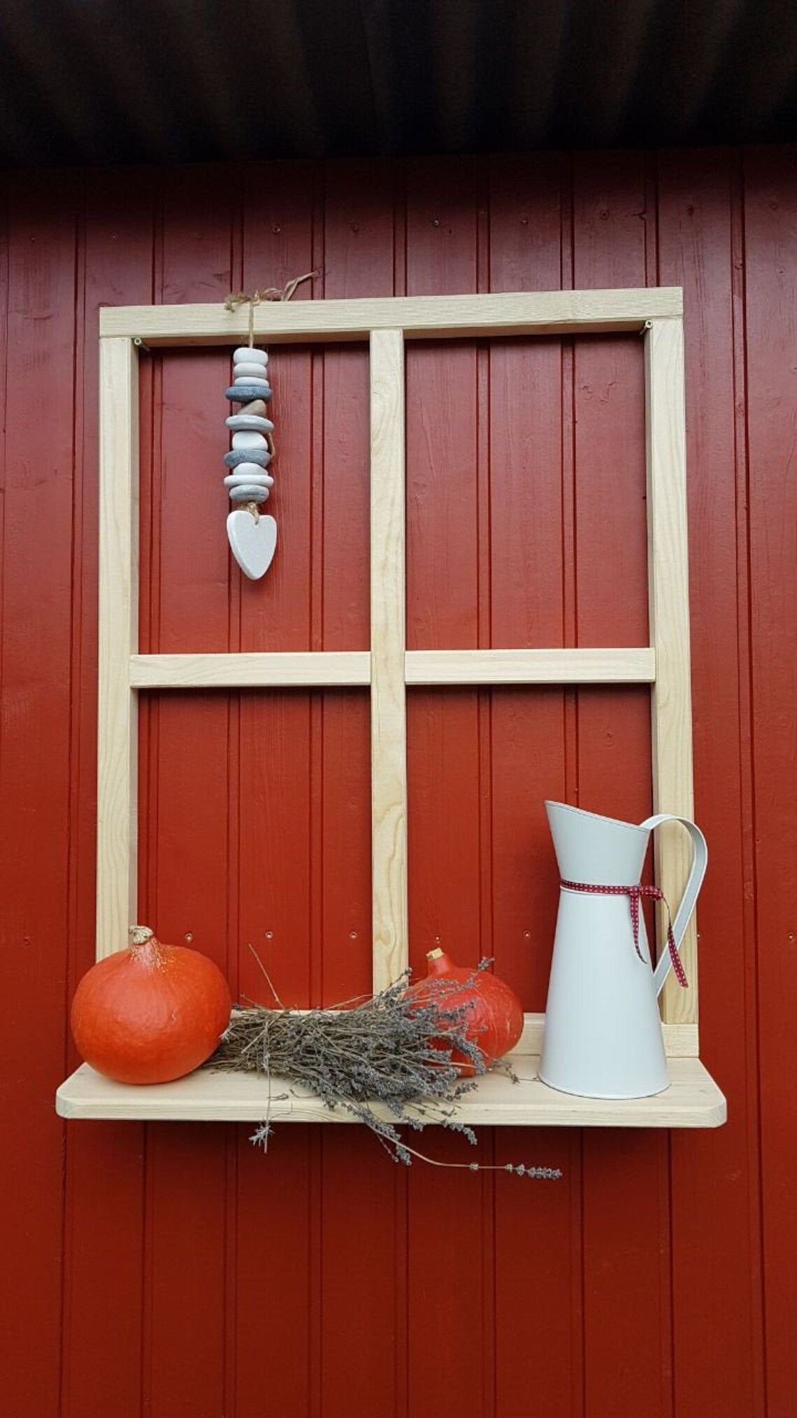 Decorative window frame with window sill 60 x 70 cm NEW Wood | Etsy